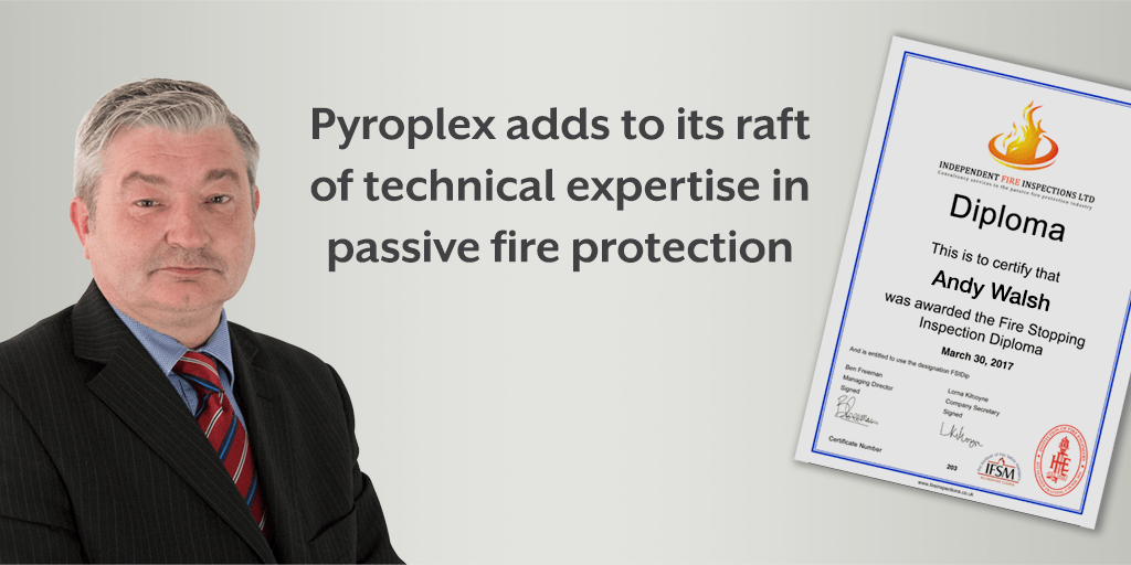 Andy Walsh awarded a 100% pass for his FDIS Diploma in Fire Doors